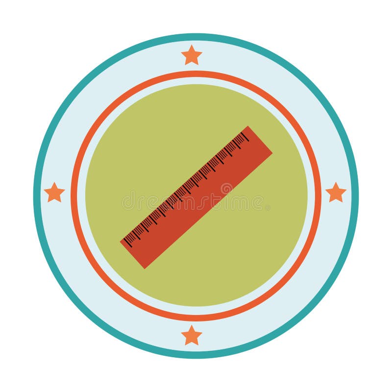 Silhouette Color with Rule in Circular Frame Stock Vector ...