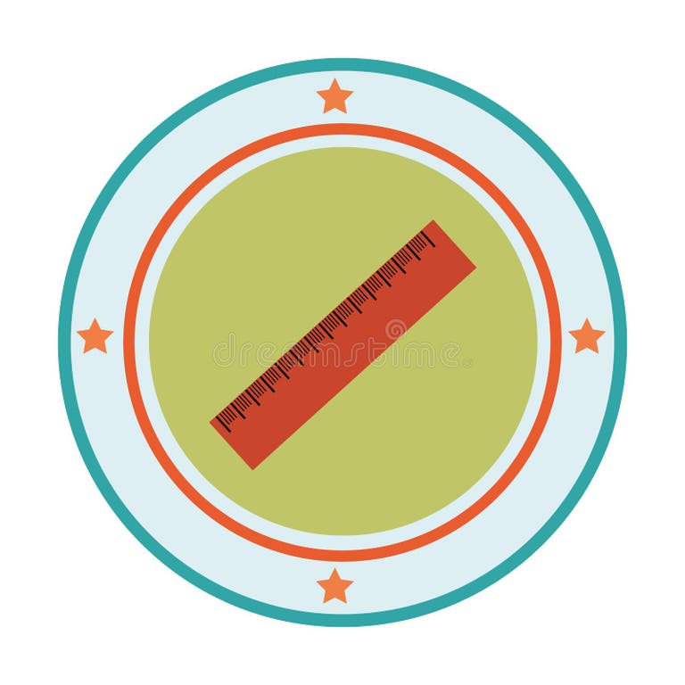 Silhouette Color with Rule in Circular Frame Stock Vector ...