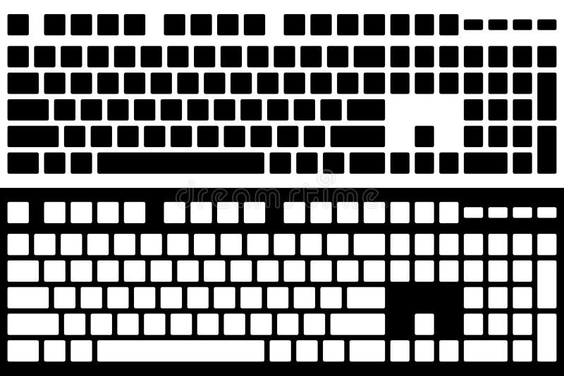 Isolated Keyboard Silhouette Stock Vector - Illustration of vector ...