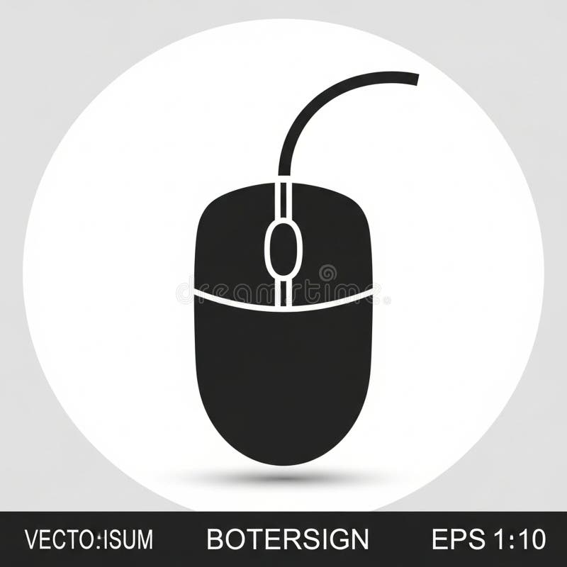 Computer Mouse Black White Stock Illustrations – 25,828 Computer Mouse ...