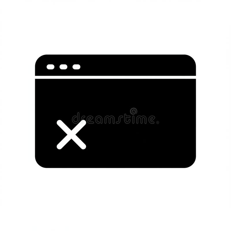 Silhouette of a Computer Window with Rounded Corners, Featuring Three ...