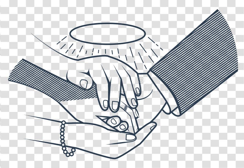 Silhouette Concept of the Blessing Stock Illustration - Illustration of ...