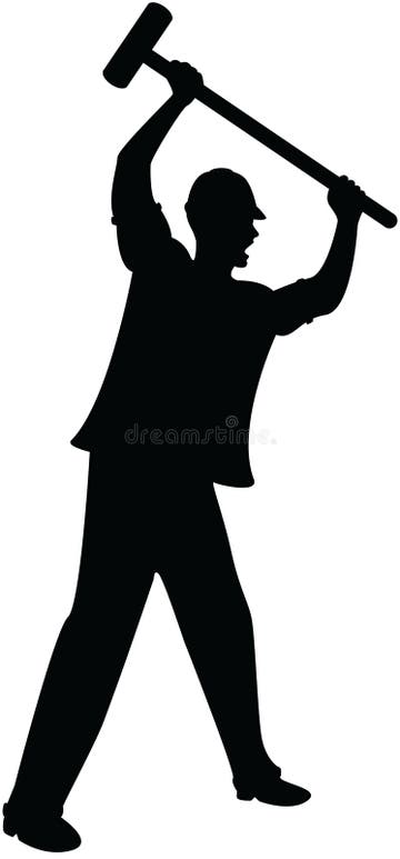 Hammer Swinging Stock Illustrations – 133 Hammer Swinging Stock ...