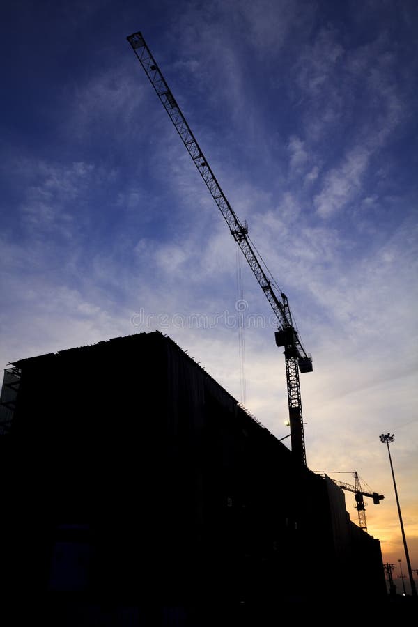 Silhouette of construction stock image. Image of built - 55127215