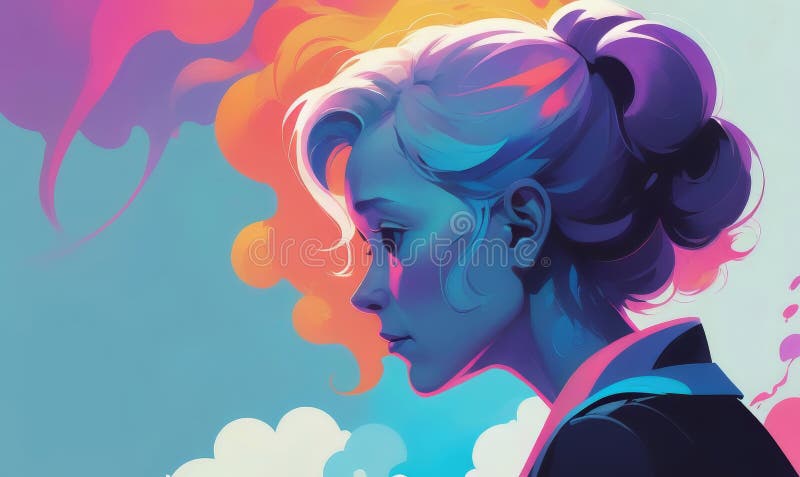 Silhouette Conveys a Sense of Sadness and Loss Stock Illustration ...