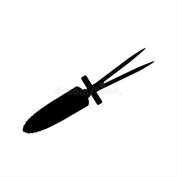 Silhouette of a Corn Cob Holder Stock Photo - Illustration of holder ...