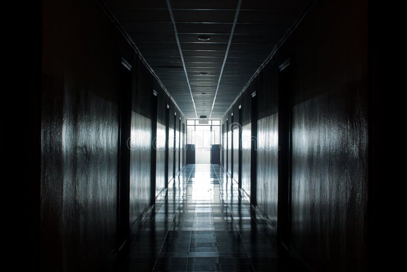 Silhouette in a corridor stock image. Image of contrast - 20549235