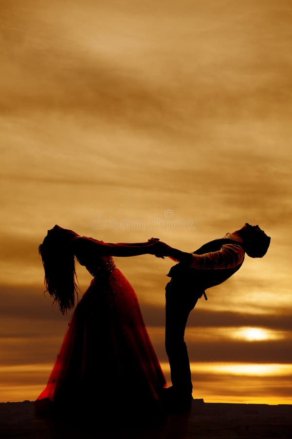 Silhouette Couple Both Lean Back Stock Image - Image of couple, back ...