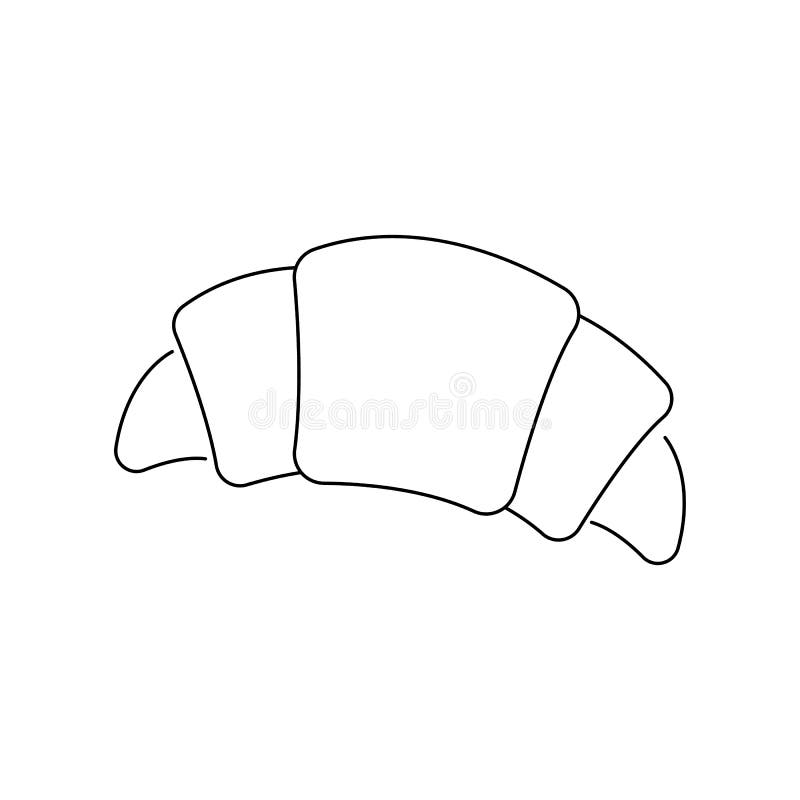 Silhouette of Croissant. Icon of Food Stock Vector - Illustration of ...