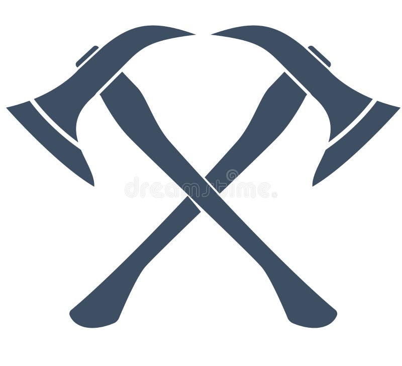 Silhouette of Firefighters Axe Stock Vector - Illustration of iron ...