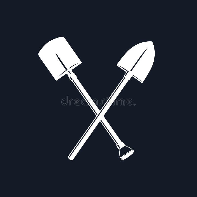 Crossed Spade or Shovel and Mining Pick Ax Pickaxe Pick-Axe or Pick ... Crossed Spade or Shovel and Mining Pick Ax Pickaxe Pick-Axe or Pick ...