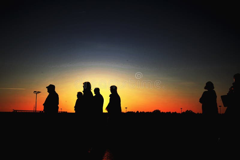 Public Place People Crowd Sunset Editorial Photo - Image of rally ...