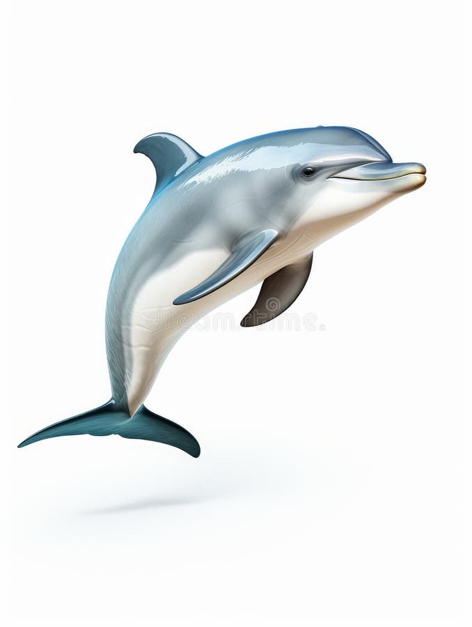 Silhouette of a Cute Dolphin Stock Photo - Image of primitive, animals ...