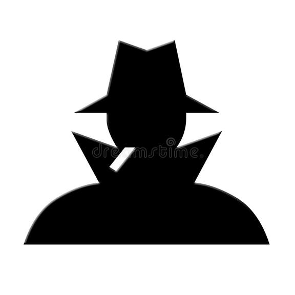 Silhouette d'espion illustration stock. Illustration du fond - 87026691