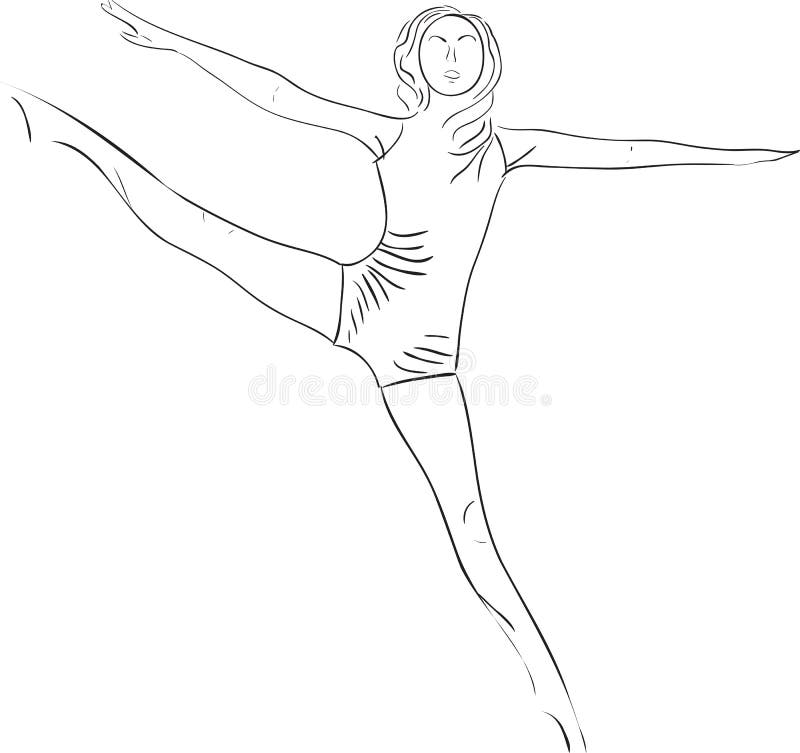 Silhouette of dancer stock vector. Illustration of adumbration - 41844191