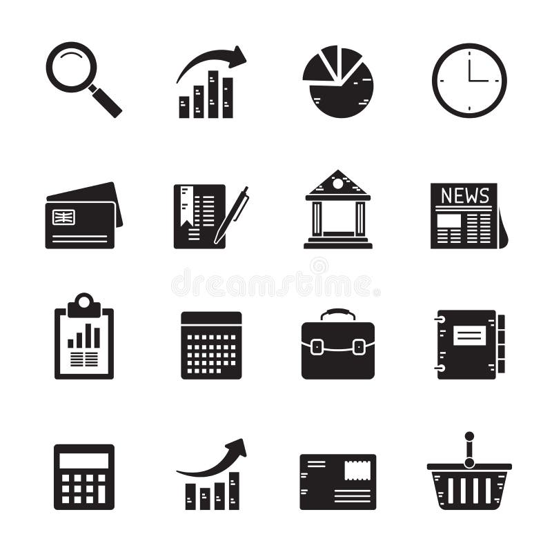 Silhouette Database and Table Formatting Icons Stock Vector ... Silhouette Database and Table Formatting Icons Stock Vector ...