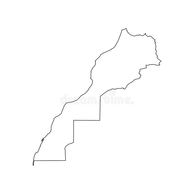 Illustration De Vecteur De Silhouette De Carte Du Maroc Illustration de ...