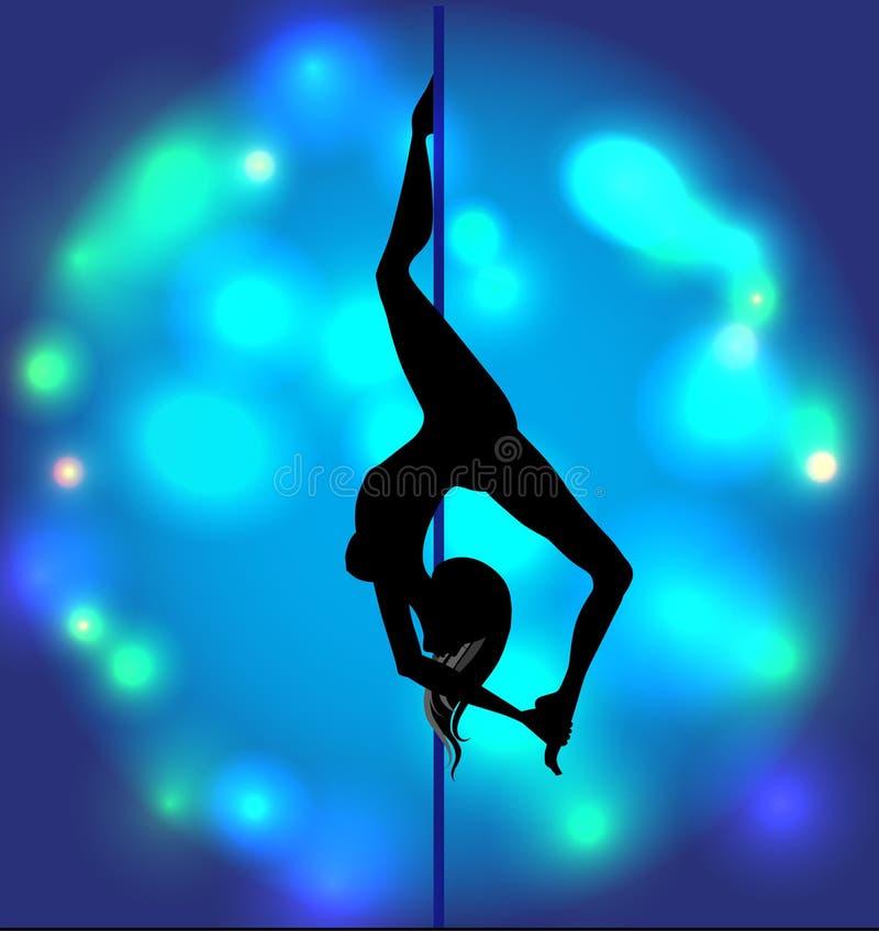 Silhouette De Fille De Strip Tease Illustration De Vecteur