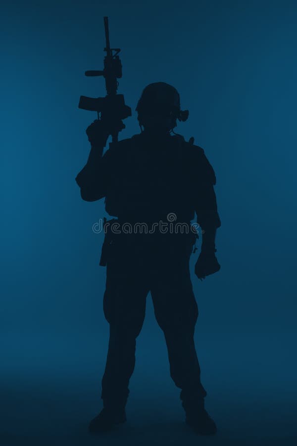 Silhouette De Marine Special Operator Image stock - Image du bras ...