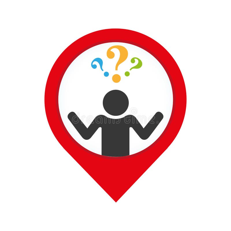 Silhouette De Personne Avec Le Point D'interrogation Illustration de ...