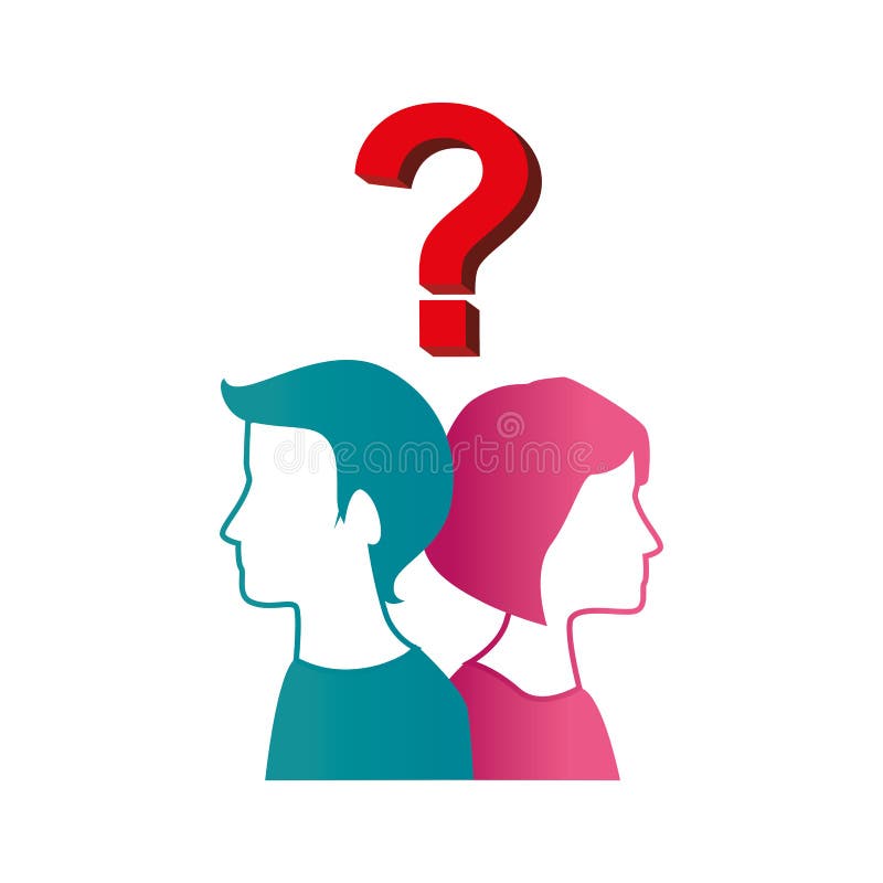 Silhouette De Personne Avec Le Point D'interrogation Illustration de ...