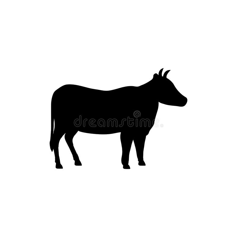Silhouette De Repas De Boeuf Illustration Stock - Illustration du noir ...