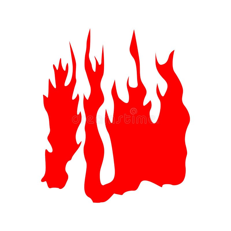 Silhouette de rouge du feu illustration de vecteur. Illustration du ...