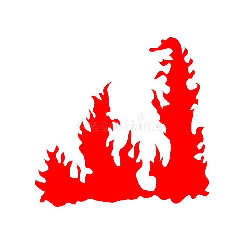 Silhouette de rouge du feu illustration de vecteur. Illustration du ...