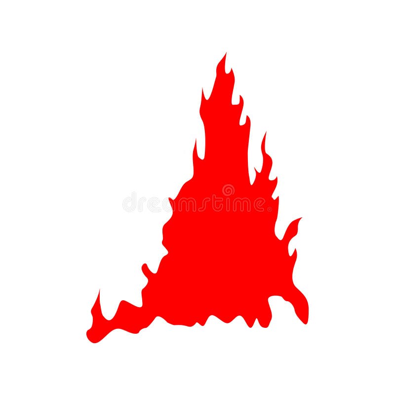 Silhouette de rouge du feu illustration de vecteur. Illustration du ...