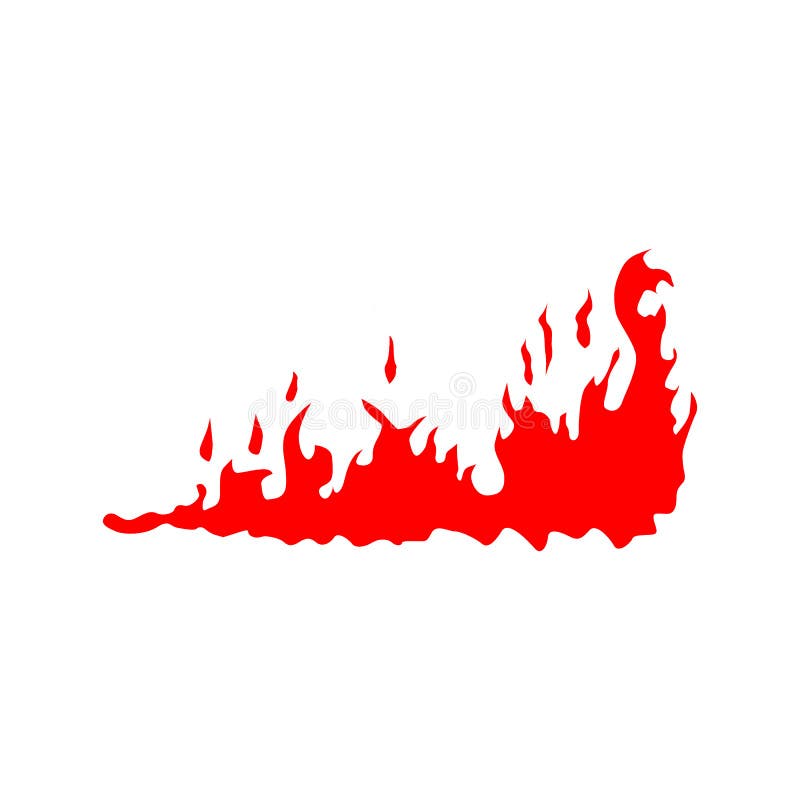 Silhouette de rouge du feu illustration de vecteur. Illustration du ...