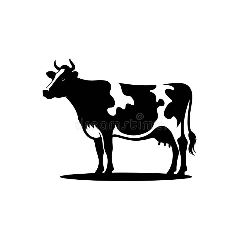Silhouette De Vaca Holstein Vector De Vaca Ilustración del Vector ...