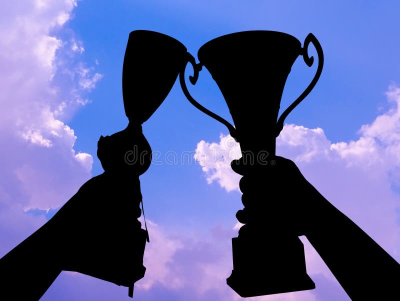 Silhouette de victoire image stock. Image du récréationnel - 50128751