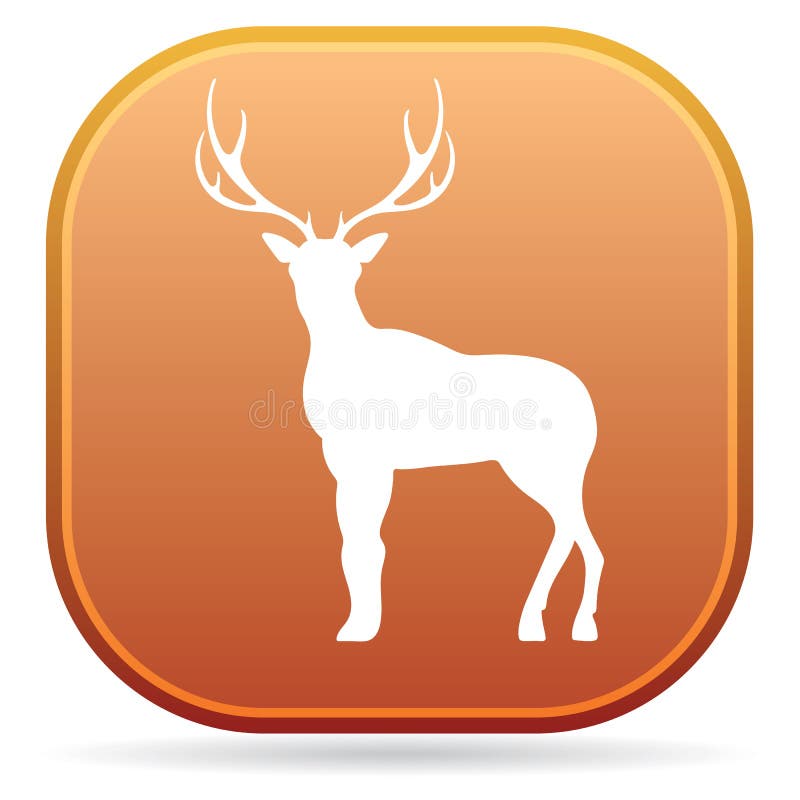 Silhouette of the deer stock vector. Illustration of drawing - 123795229