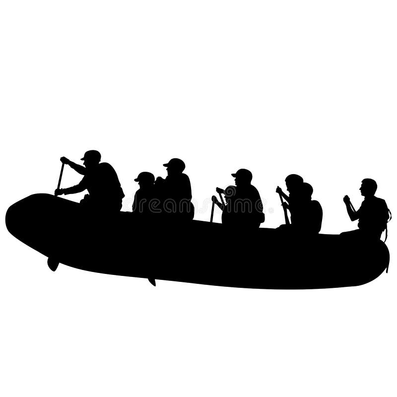 Silhueta De Rafting 30+ White Water Rafting Silhouette Stock