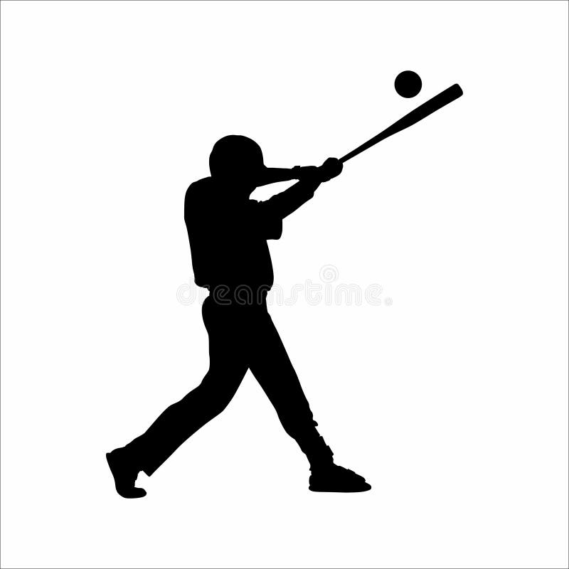 Baseball Man Silhouette Stock Illustrations – 3,318 Baseball Man ...