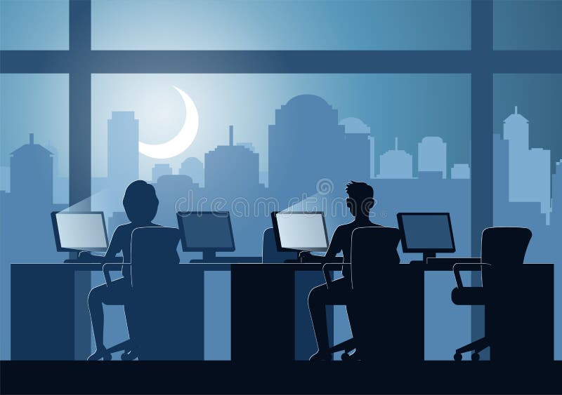 Night Worker Executive Stock Illustrations – 226 Night Worker Executive ...