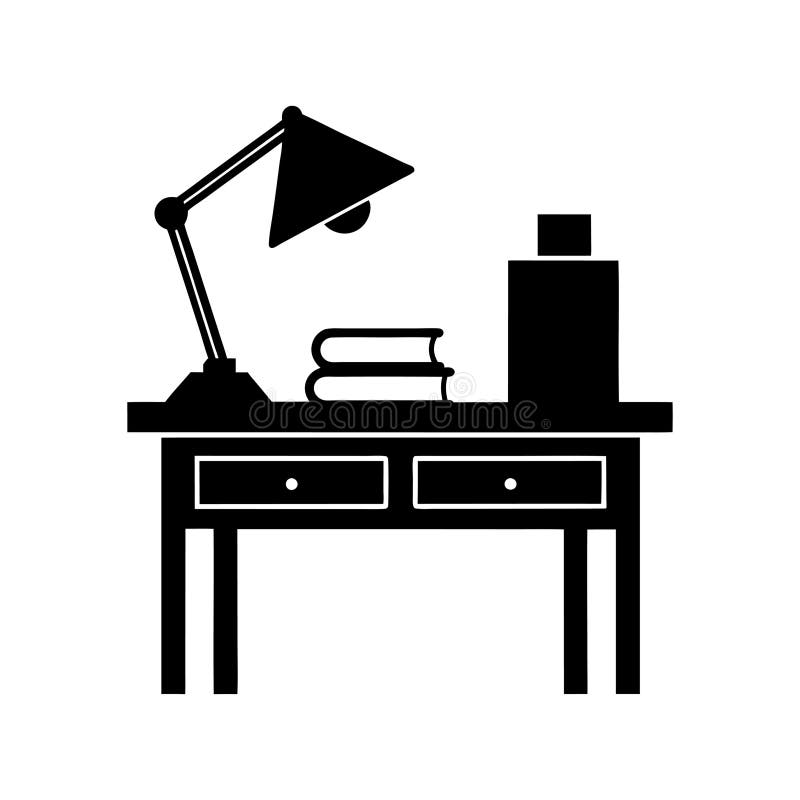 Study Table Silhouette Stock Illustrations – 1,949 Study Table ...
