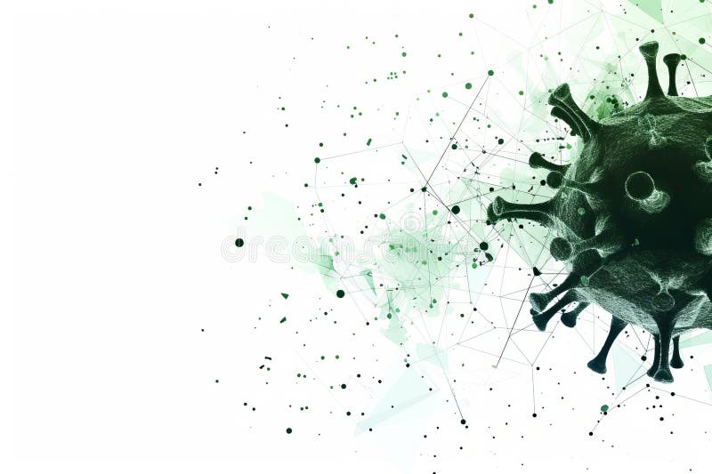 A Silhouette of the Disease X Virus, White Background, Emphasizing Its ...