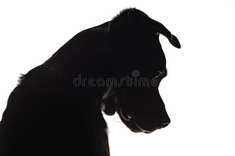 A Silhouette of a Dog in the Shadows Stock Illustration - Illustration ...