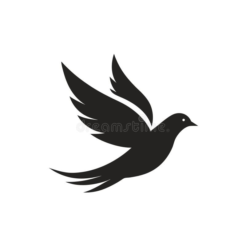 Silhouette of a Dove: Symbol of Peace, Hope, and New Beginnings Stock ...