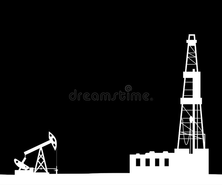 Drilling Rig Silhouette Stock Illustrations – 7,315 Drilling Rig ...