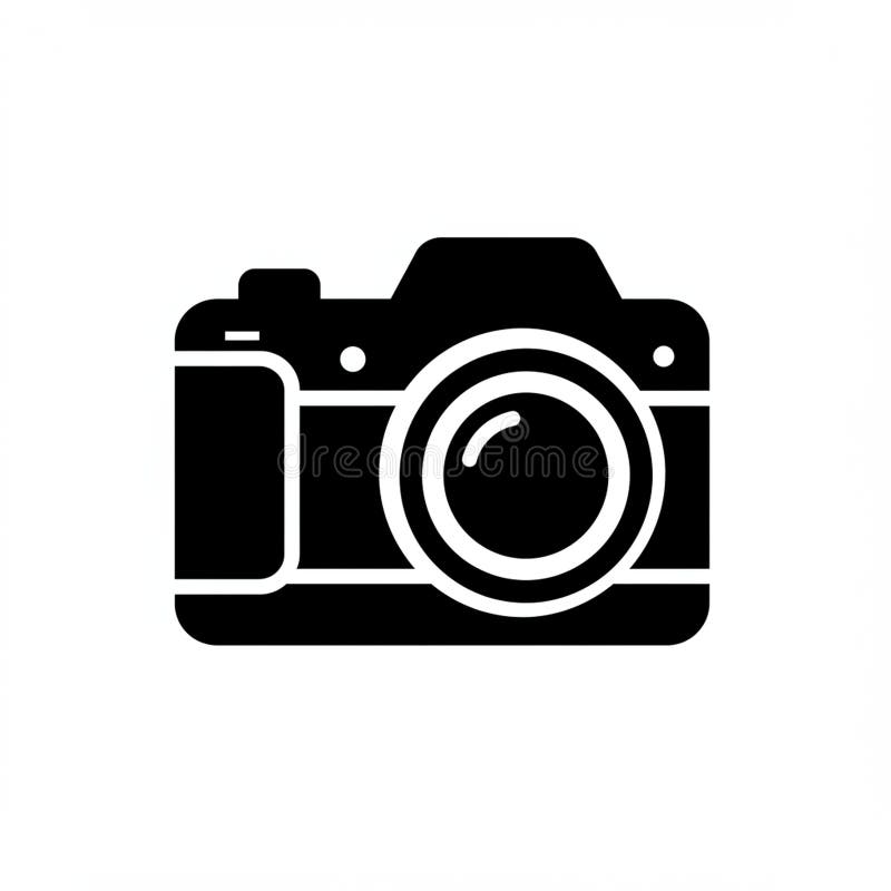 Silhouette of a DSLR Camera Icon Stock Illustration - Illustration of ...
