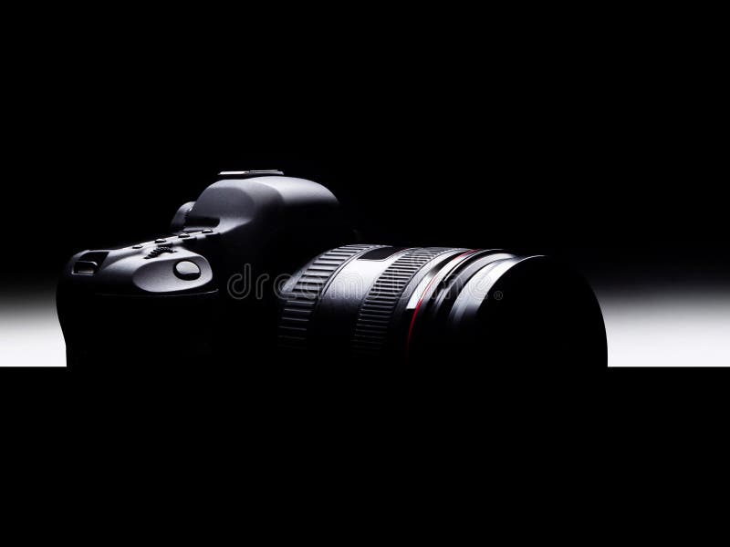 DSLR Camera - front view stock photo. Image of focus - 16568196