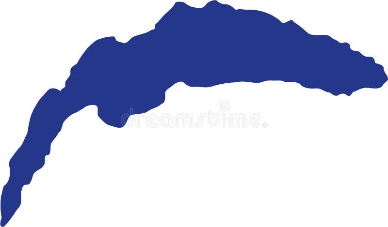 Carte du Lac Léman illustration de vecteur. Illustration du forme ...