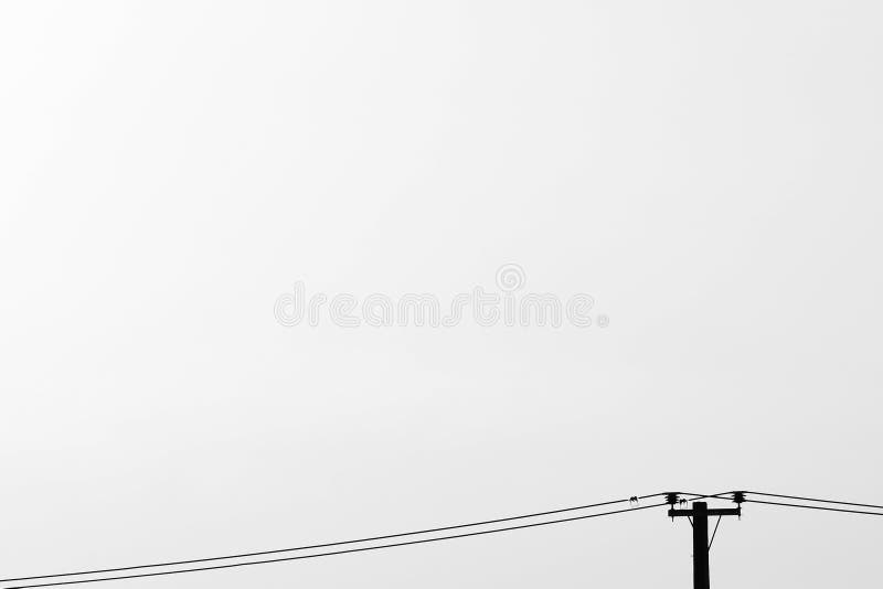 Silhouette of Electric Pole. Stock Image - Image of supply, network ...