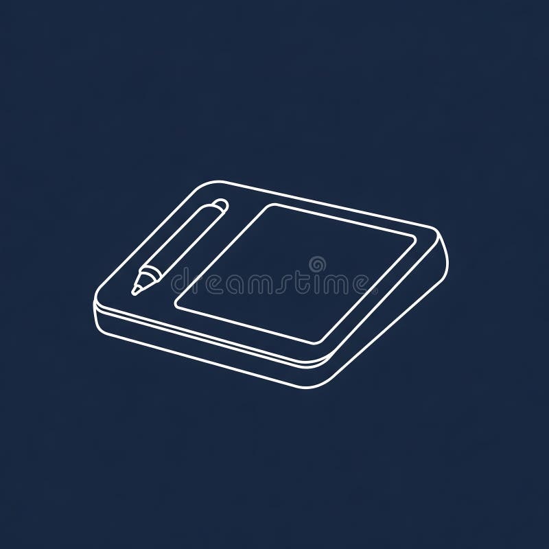 Vector Graphic of an Electronic Signature Pad Silhouette Stock ...