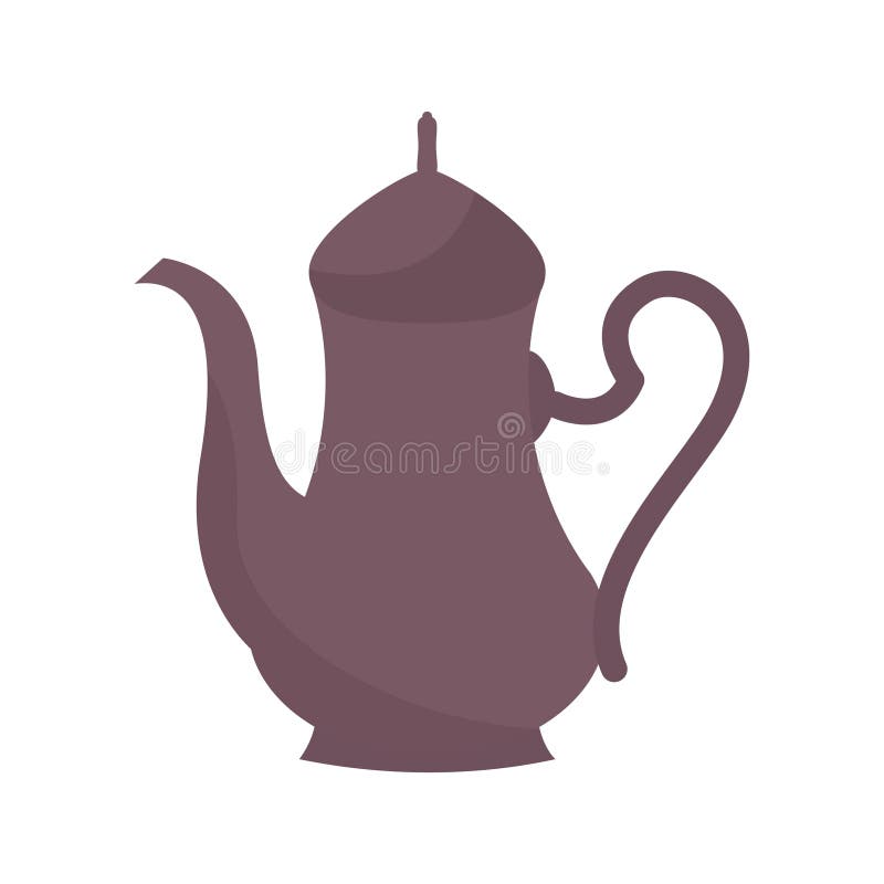 Silhouette of Elegant Coffee Pot Stock Vector - Illustration of sign ...