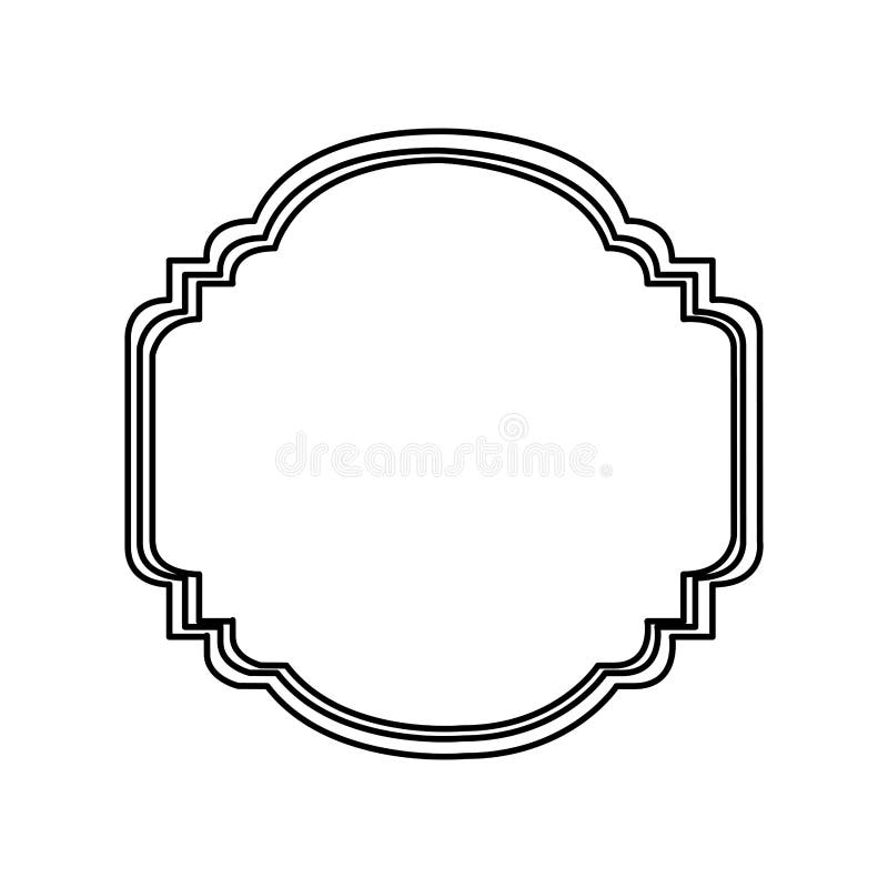 Silhouette Elegant Heraldic Decorative Frame Stock Illustration ...