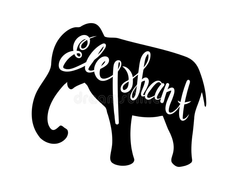 Elephant Calligraphy Stock Illustrations – 915 Elephant Calligraphy ...