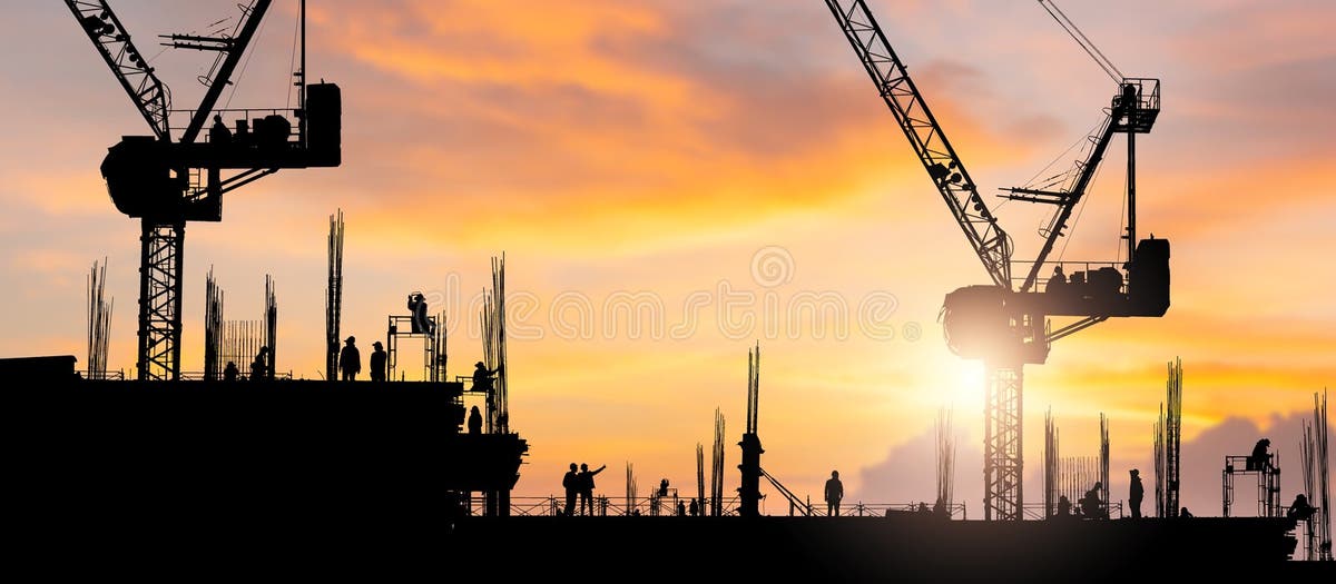 Construction Project Silhouette Stock Illustrations – 9,784 ...